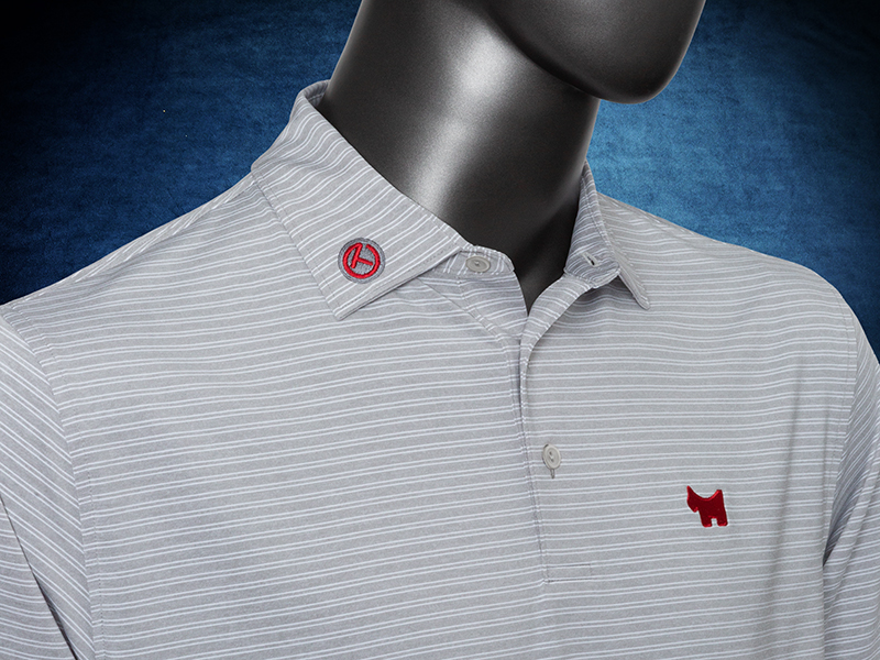 Polo Shirt Scotty Dog PR Stripe Stretch Jersey Gale Gray｜[Official ...